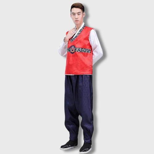 Red Men's Hanbok | KPOP Boutique - Boutique KPOP